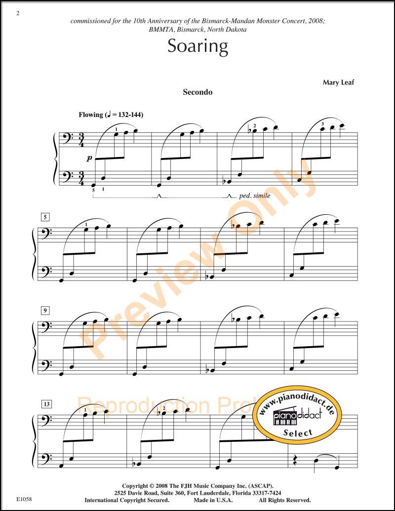 Soaring (one piano, four hands) | Piano aus Amerika | Pianodidact